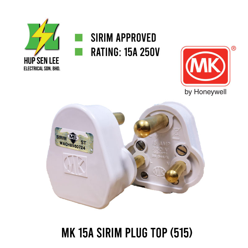 MK 15A PLUG TOP (515) Heavy Duty (BAKELITE) SIRIM APPROVED