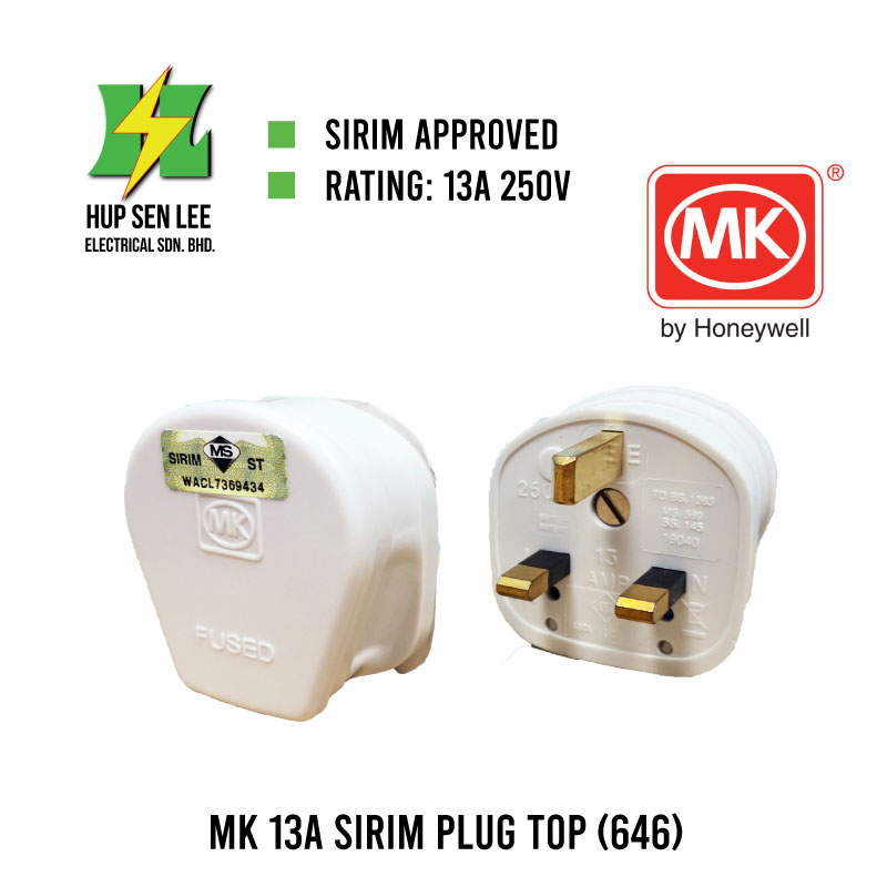 MK 13A PLUG TOP (646) SIRIM APPROVED HEAVY DUTY (BAKELITE)
